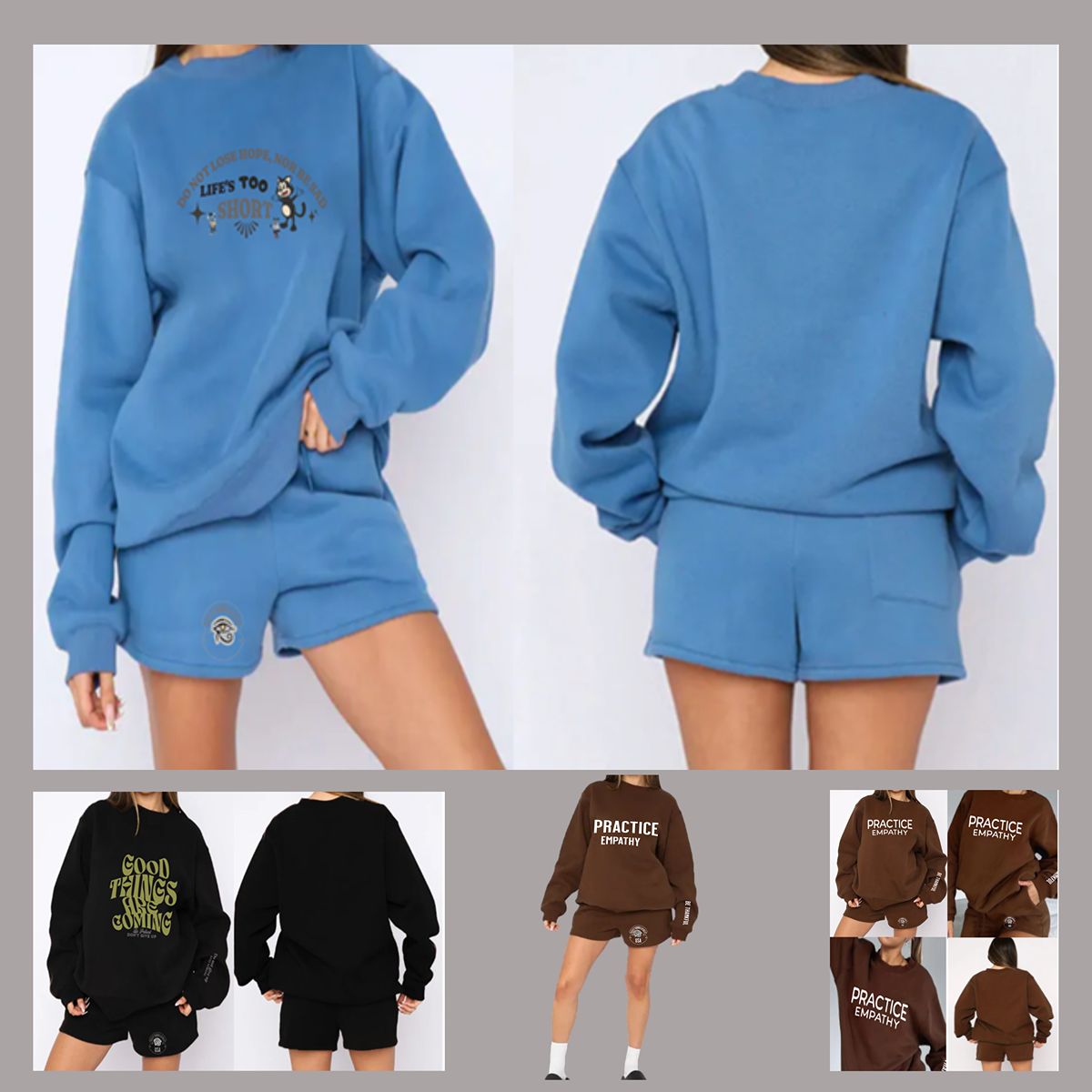 Women Sweatshirt & Short Sets – SeeItTooBelieveIt